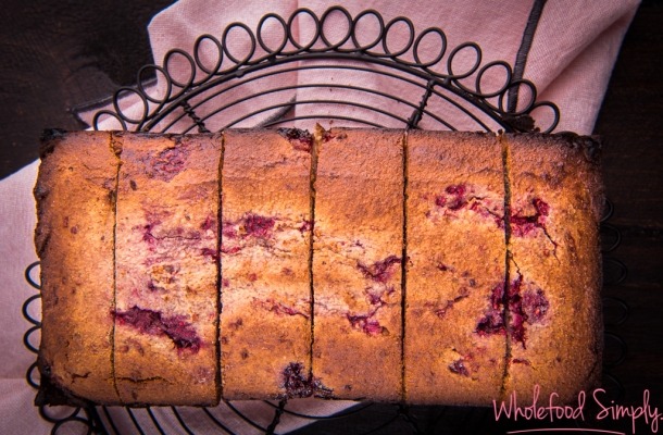 Five Ingredient Raspberry Bread ~ Wholefood Simply