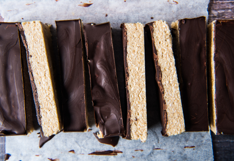 Quick and Easy Choc Topped Vanilla Bars ~ Wholefood Simply