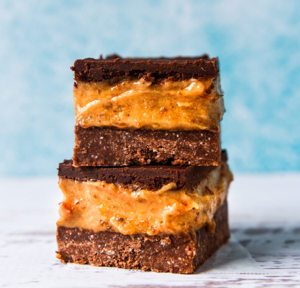 High Protein Salted Caramel Slice ~ Wholefood Simply