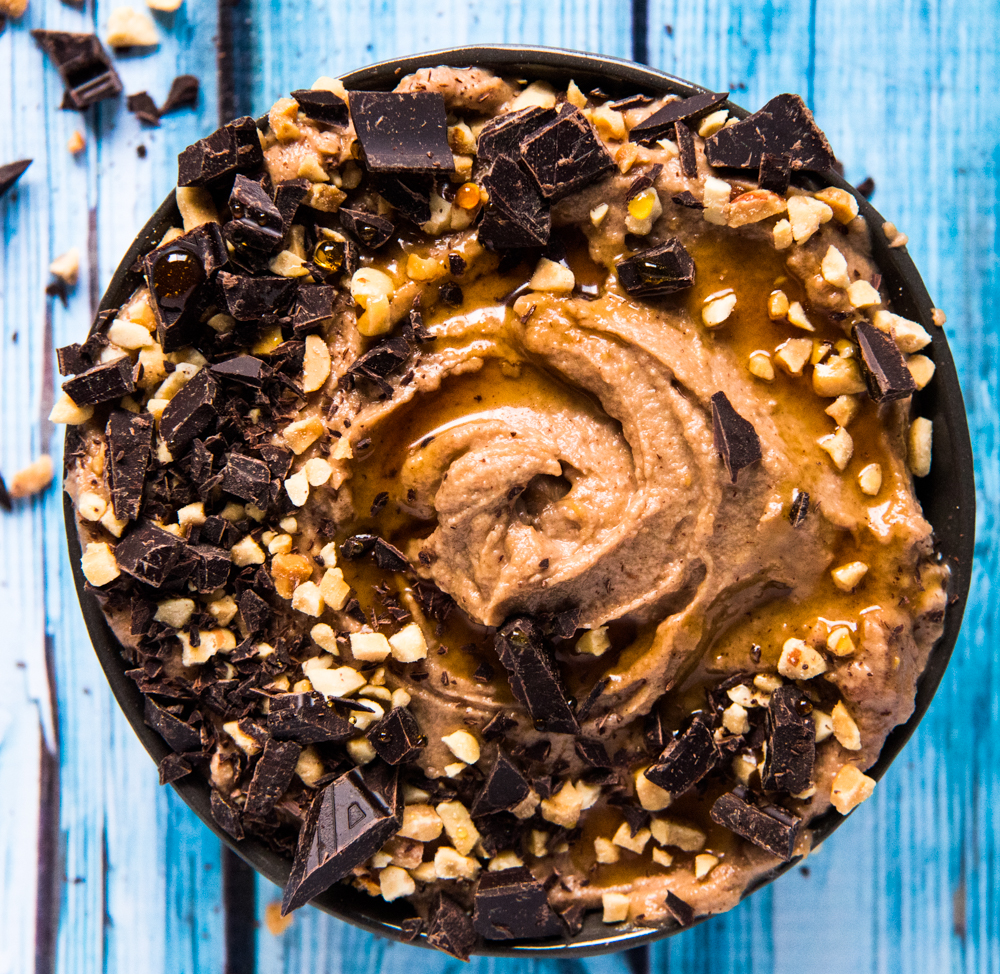 Five Minute Snickers Chocolate Mousse ~ Wholefood Simply