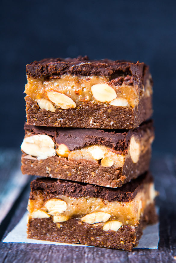 Crunchy Nut Choc Caramel Slice - Wholefood Simply