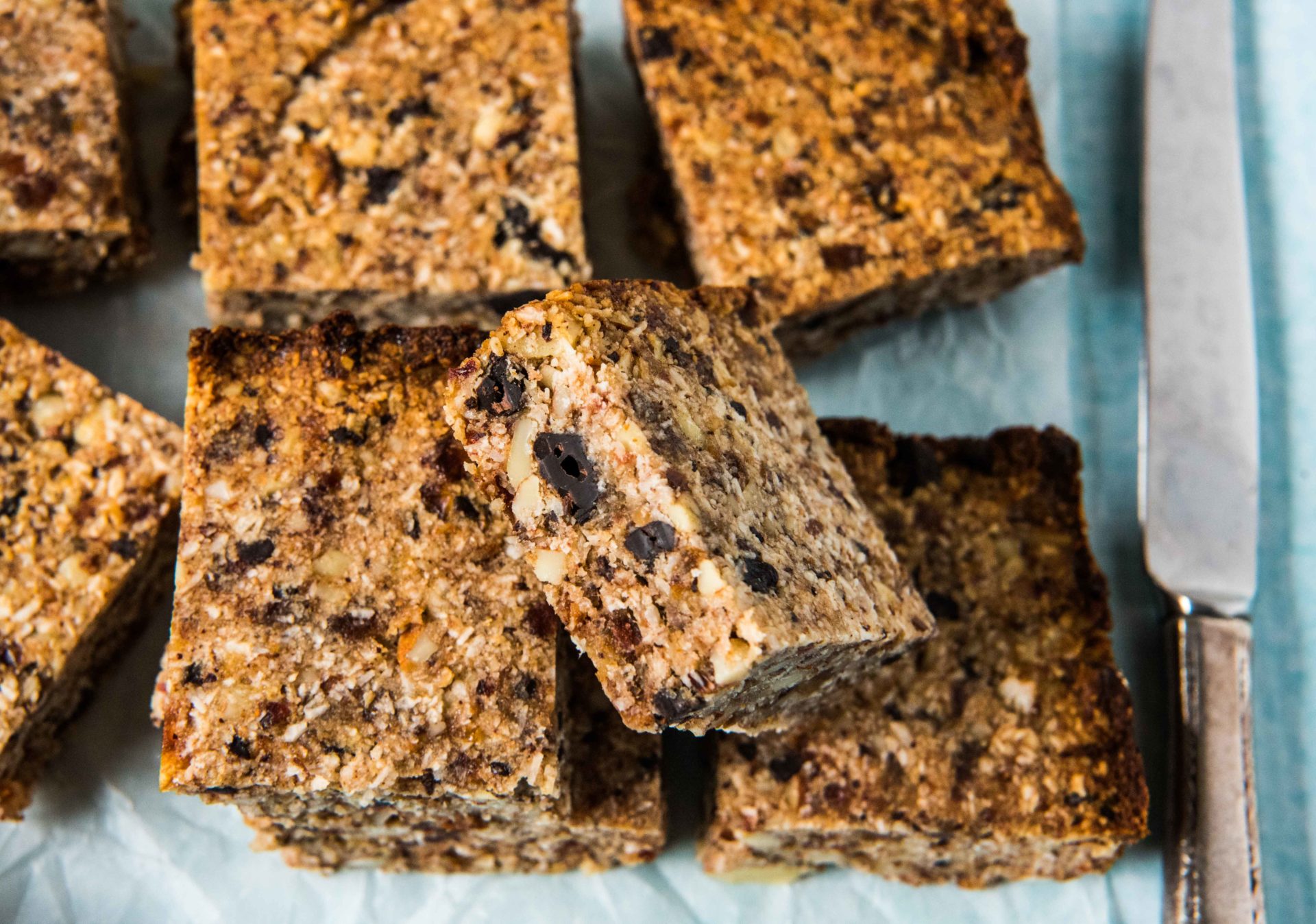 Quick and Healthy Choc Chip Banana Bars - Wholefood Simply